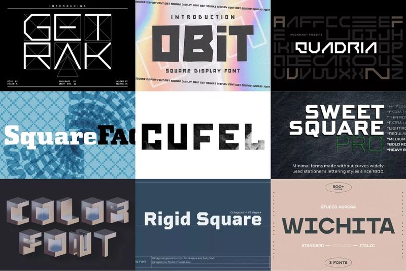9 Best Square Fonts for Geometric Design