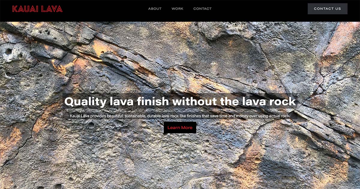 Kauai Lava- quality lava finish without the lava rock