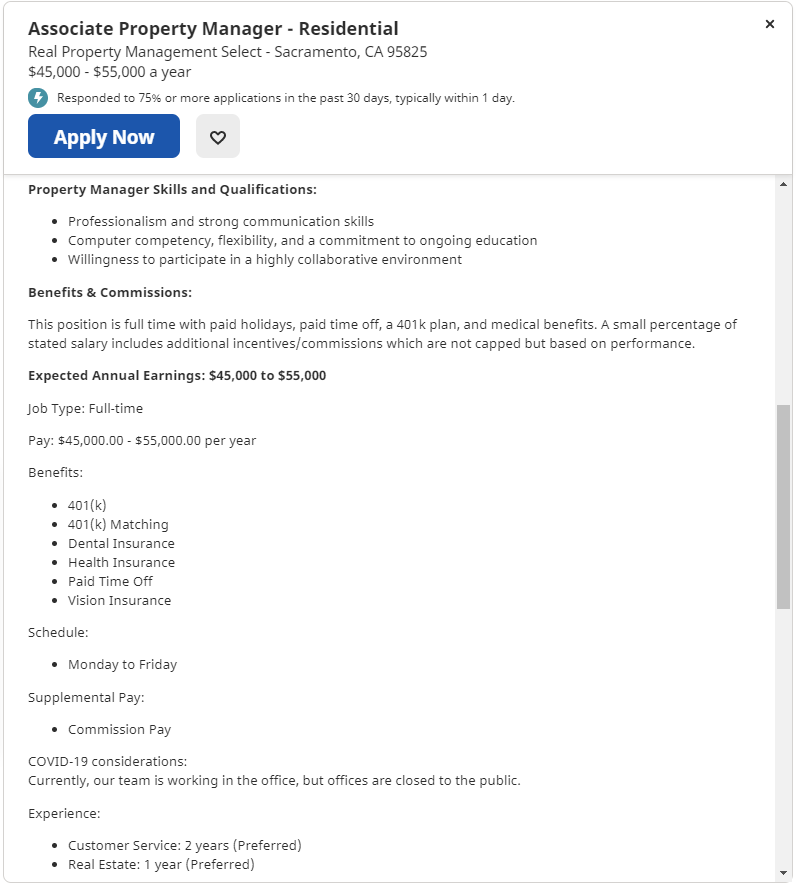 Residential Property Manager Job Description Template