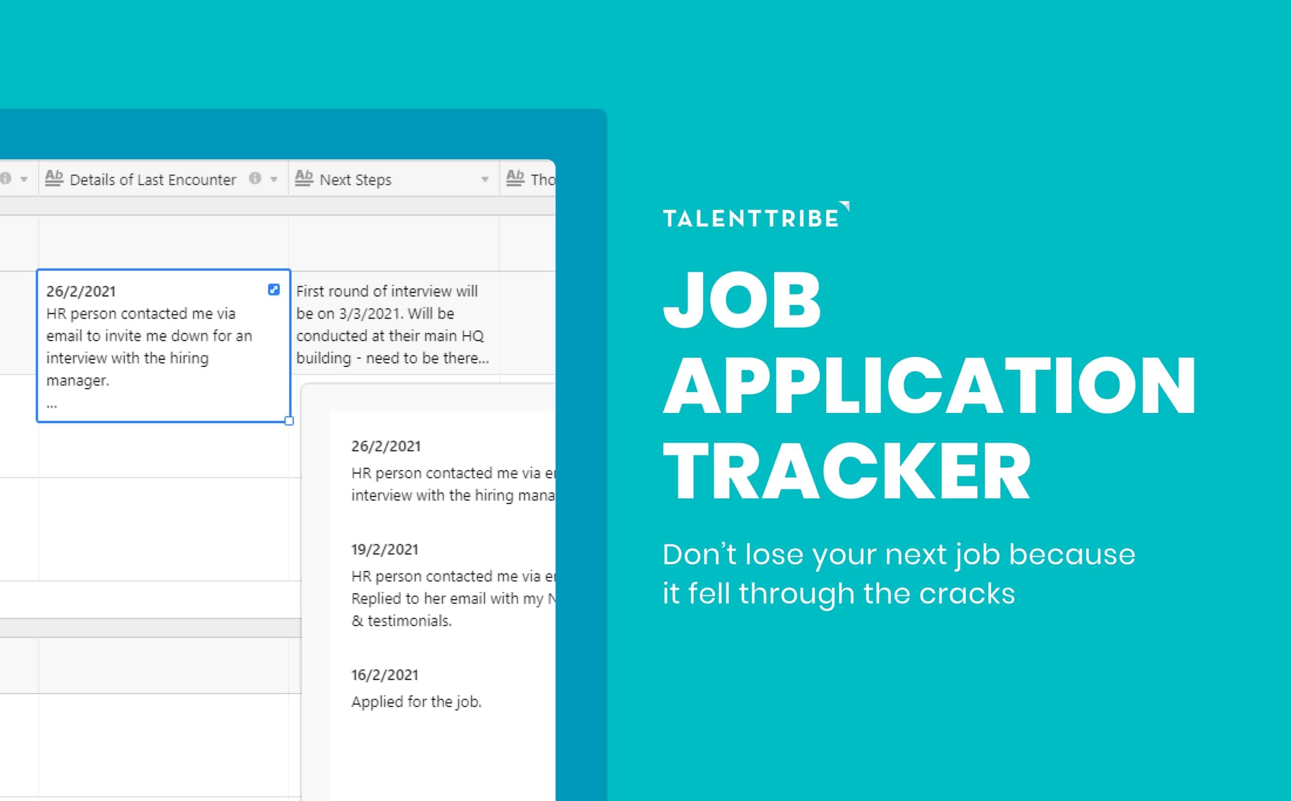 Job Application Tracker | TalentTribe Resources