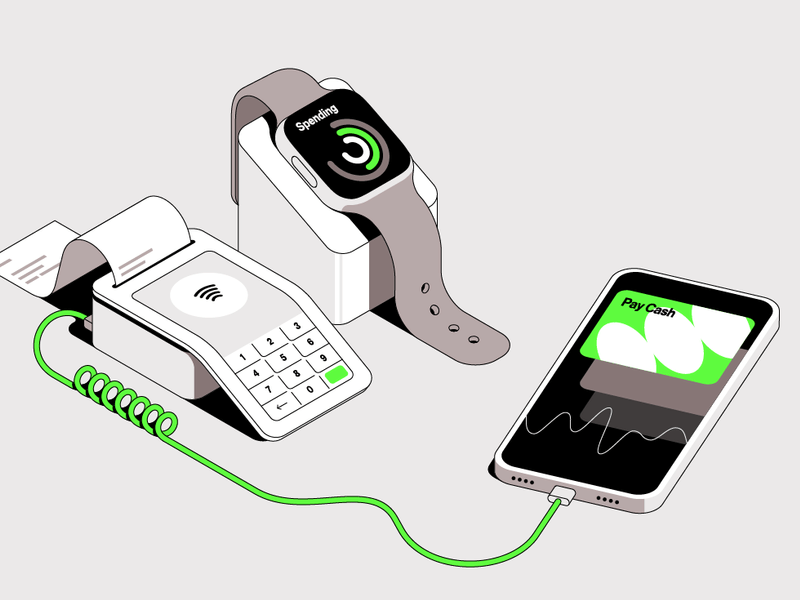 Seamless payments illustration — Vector design, SVG, PNG