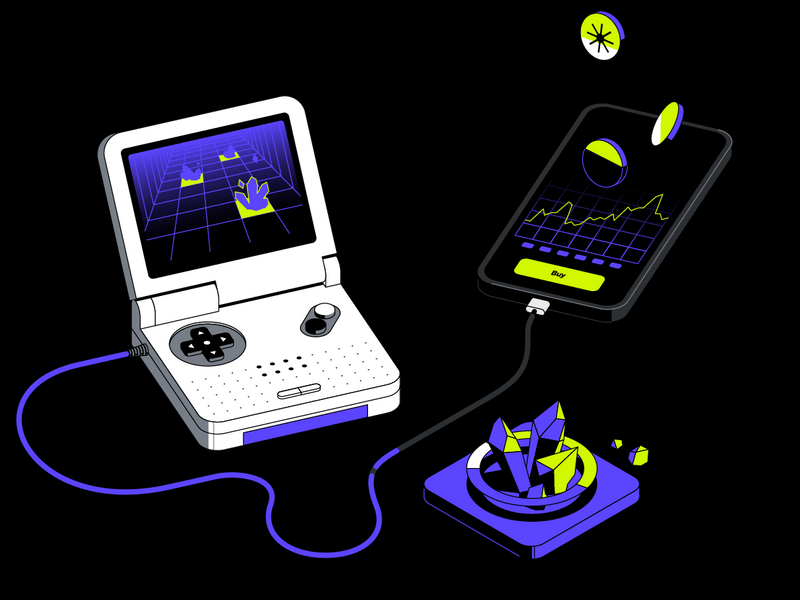 Coin pong illustration