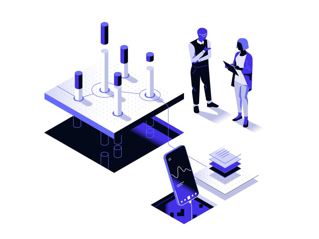Simply data: isometric illustrations