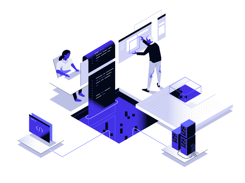 Simply data - tech illustration pack