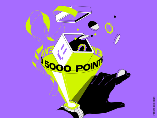 Coin pong illustration