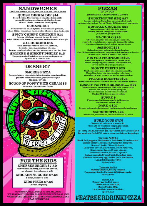 Menu | Long-Bell Pizza Co | Kansas City Style Pizzas
