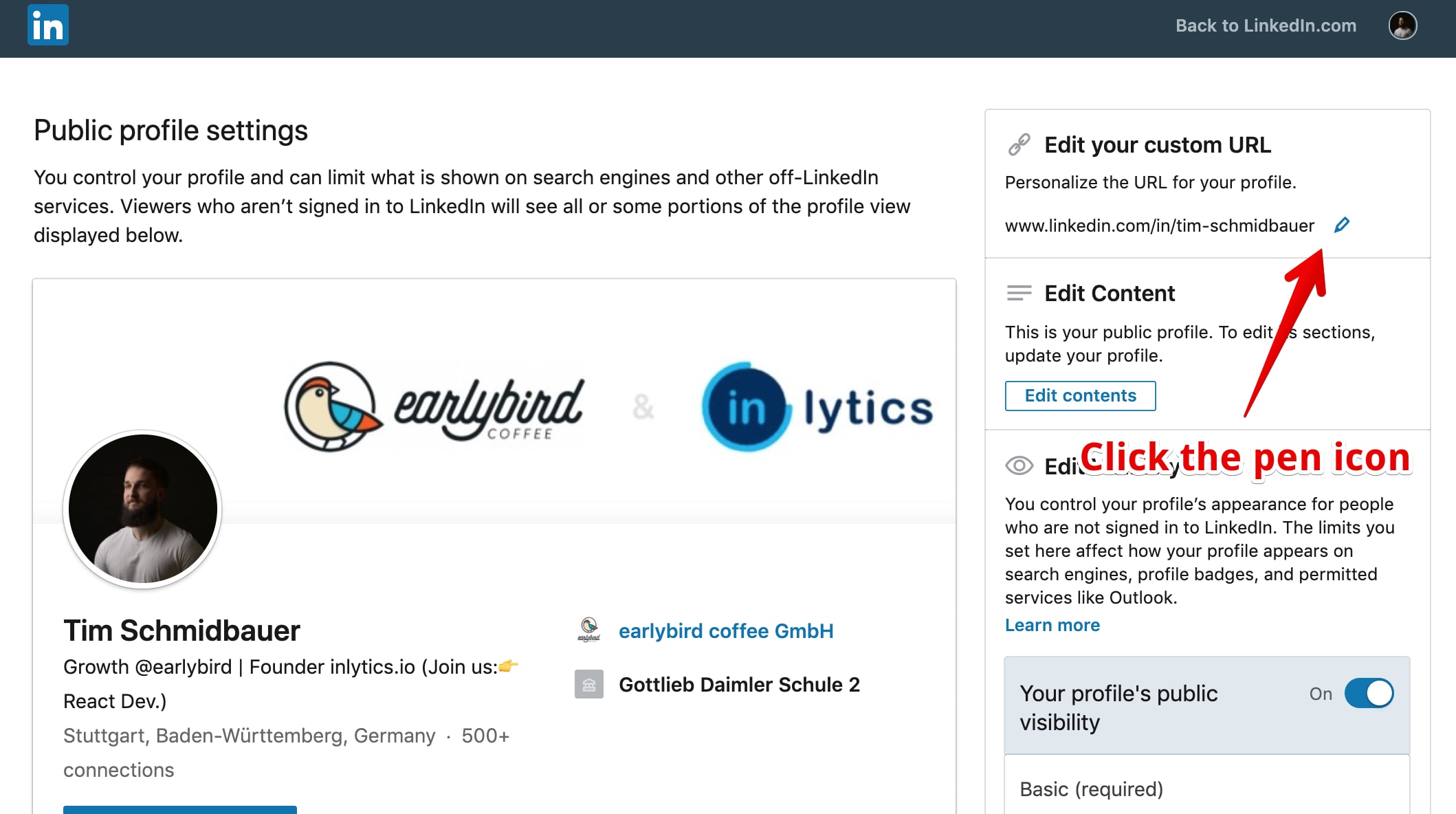 Customize Your Personal LinkedIn URL