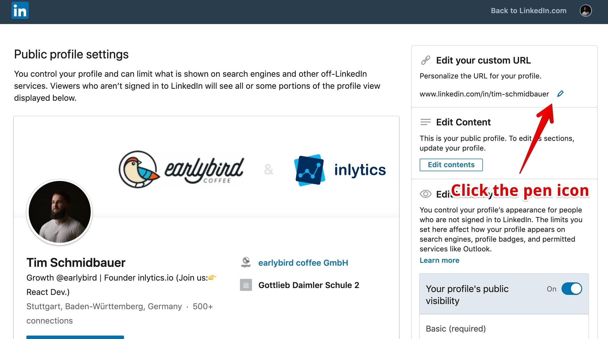 Customize Your Personal LinkedIn URL