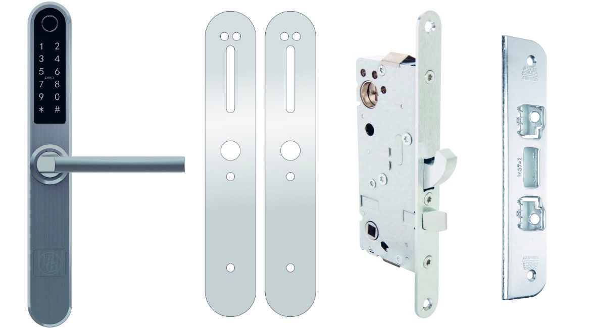 BG2000 komplett låssats, C 510, silver