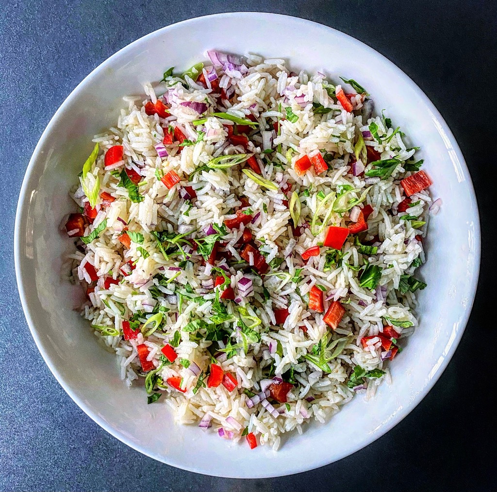 Zesty Rice Salad Recipe - Katie Cooks