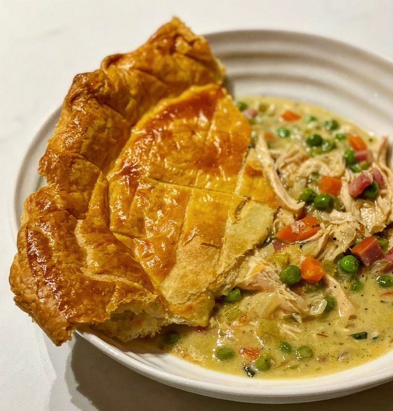 Creamy Chicken & Veg Pie Recipe - Katie Cooks