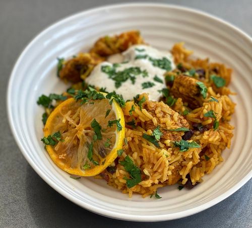 One Pot Moroccan Chicken & Rice Recipe - Katie Cooks