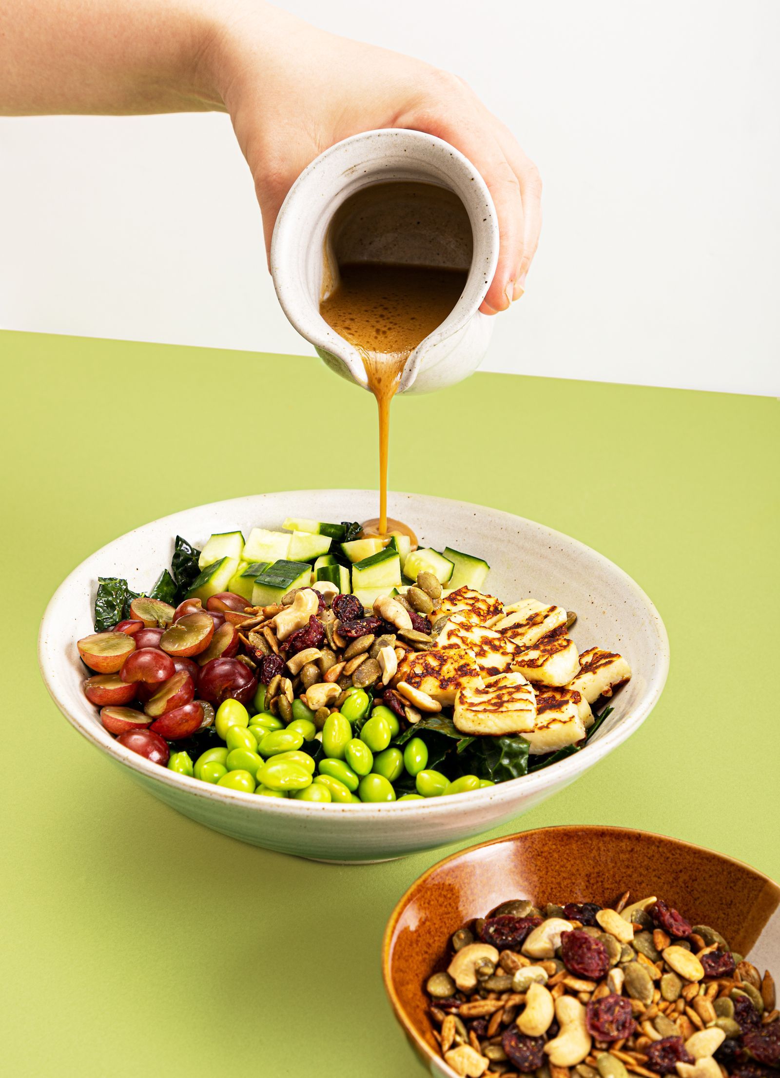 naturSource | Recette Salade de chou frisé et halloumi grillé