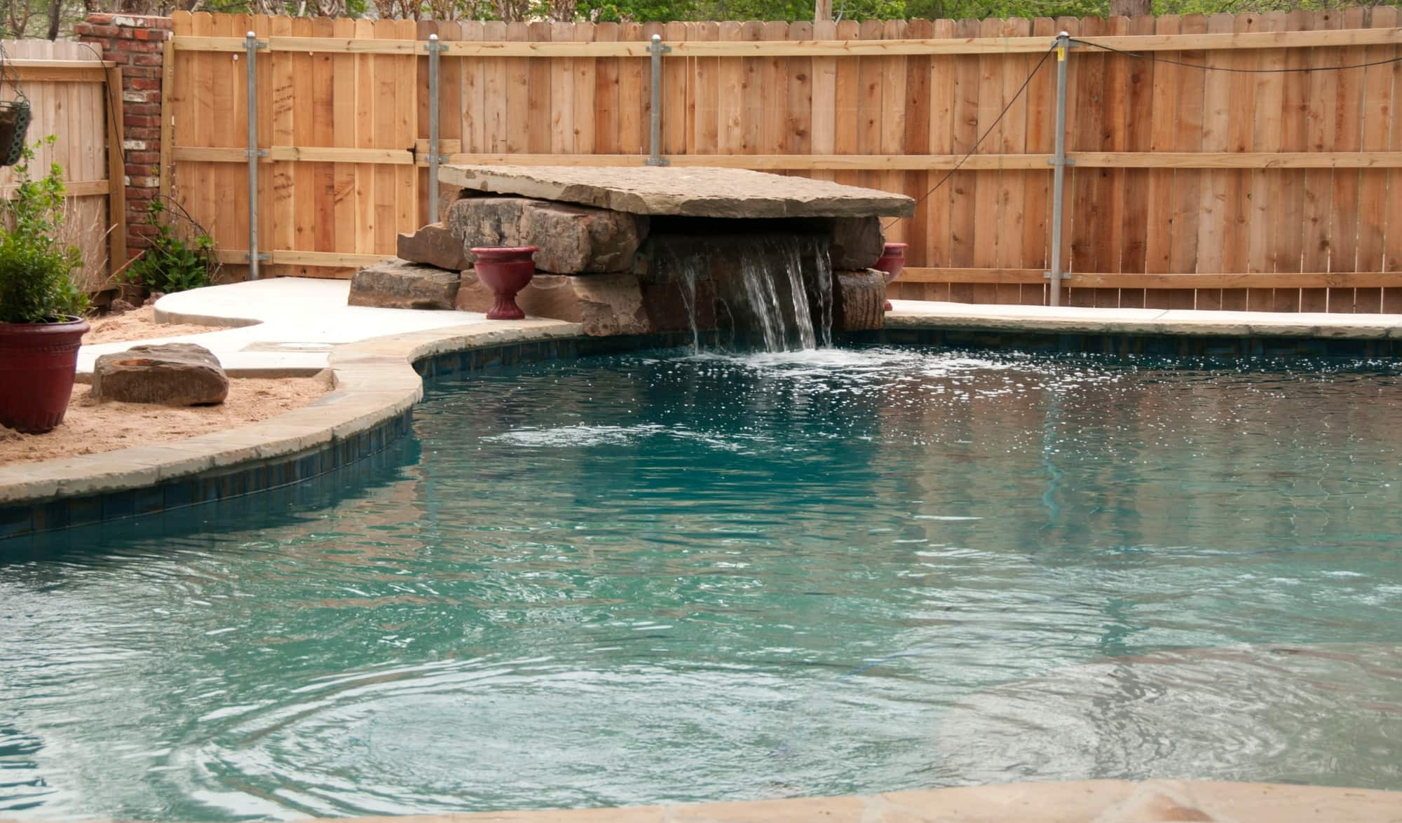 ASL Pools and Spas - Smith Custom Pool with Waterfall-Jump Rock