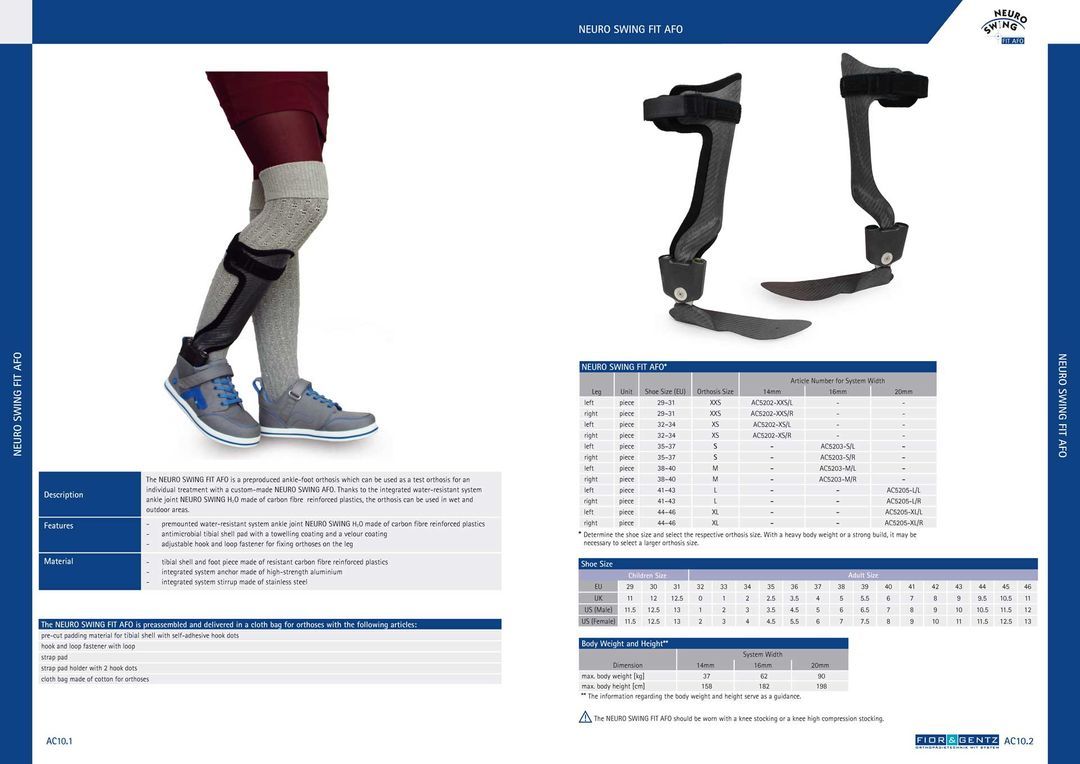 NeuroSwing Trial AFOs | Fior & Gentz | Orthotic Bracing