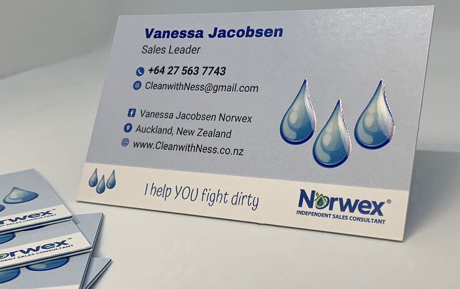 Clean with Ness Business Cards - Gallery Of Work By Fuzed