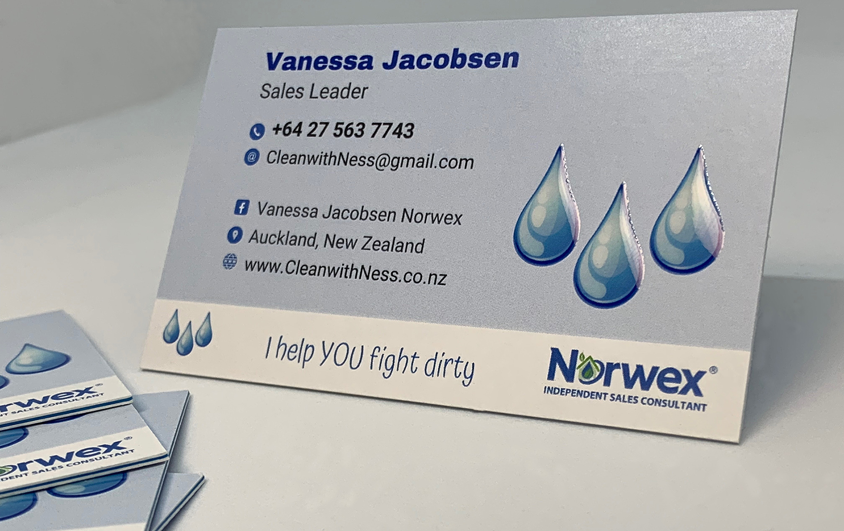 Clean with Ness Business Cards - Gallery Of Work By Fuzed