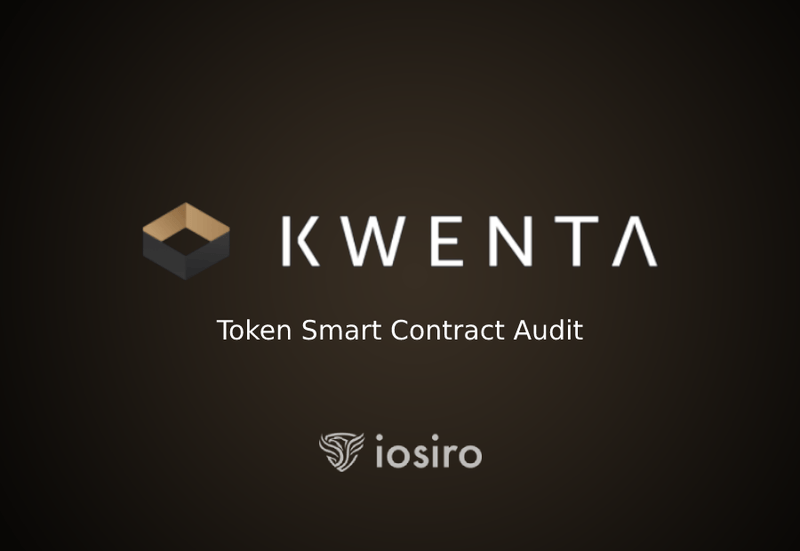 Kwenta Token Smart Contract Audit | iosiro