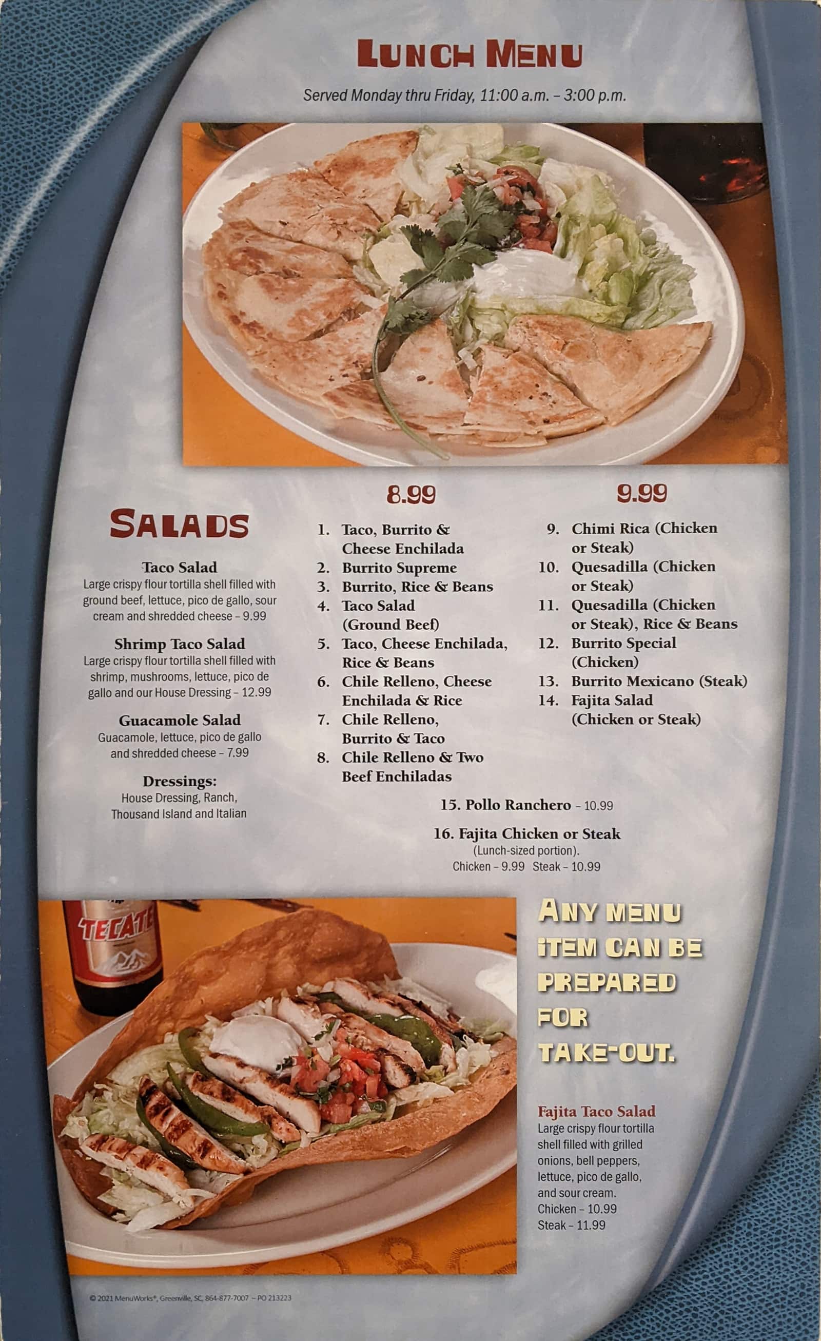 Menu Page
