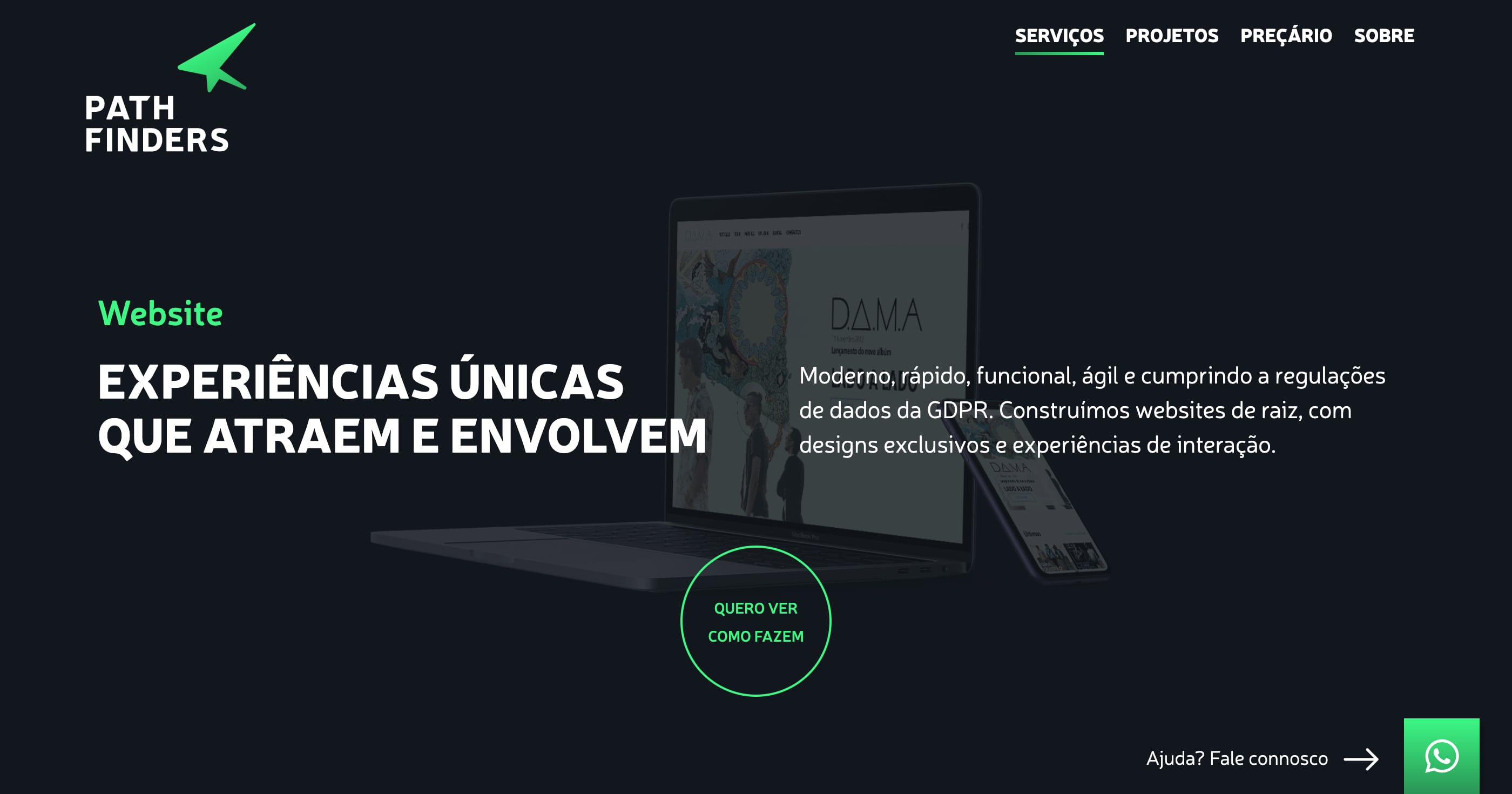 Pathfinders — Processo de Design e Desenvolvimento de Website