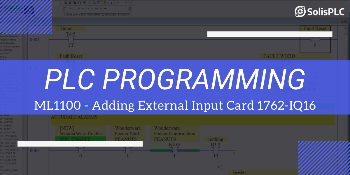 MicroLogix 1100 RSLogix 500 External IO PLC Programming Tutorial