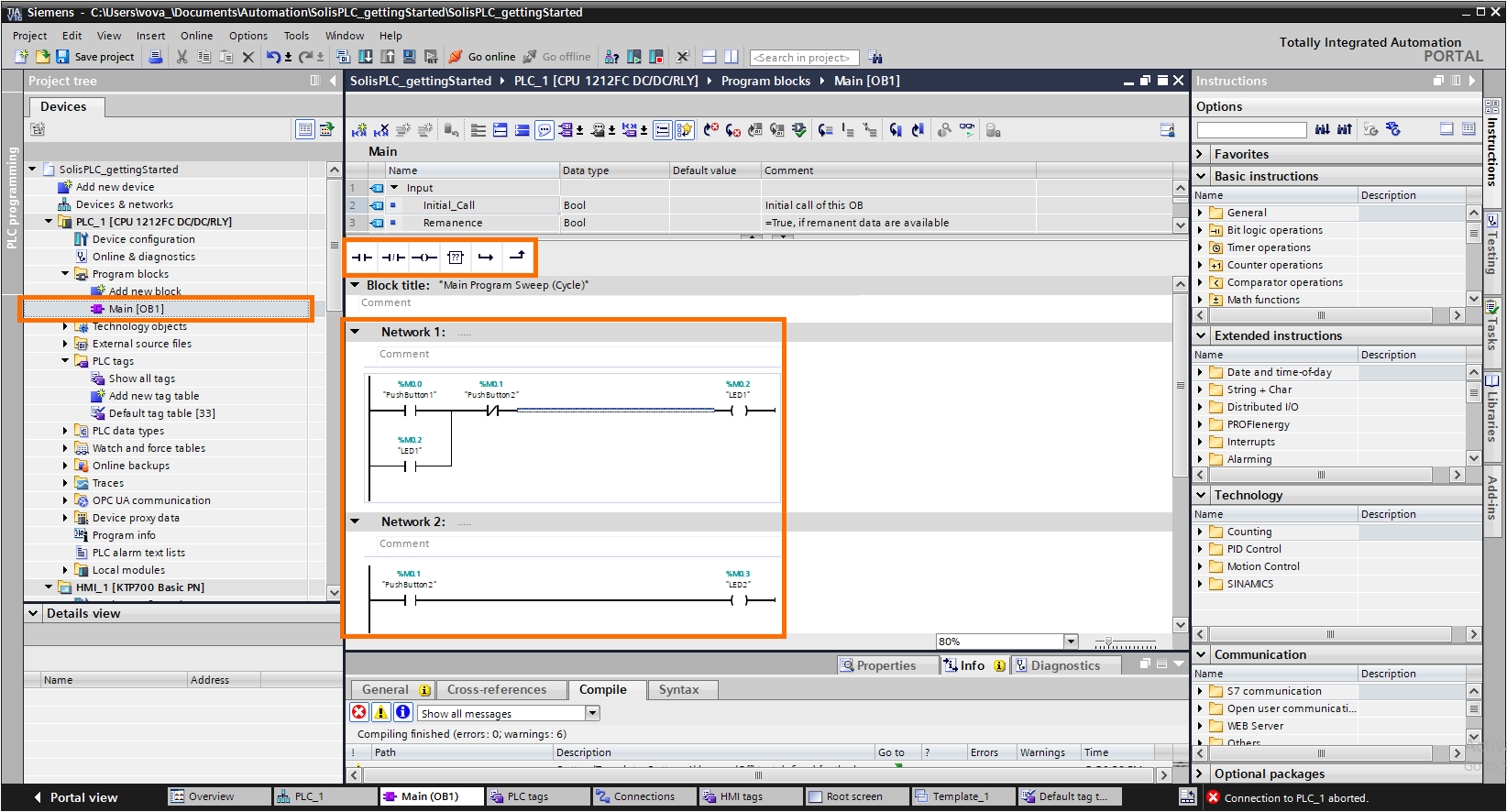 Siemens PLC Programming Ladder Logic HMI Development Code Simulation