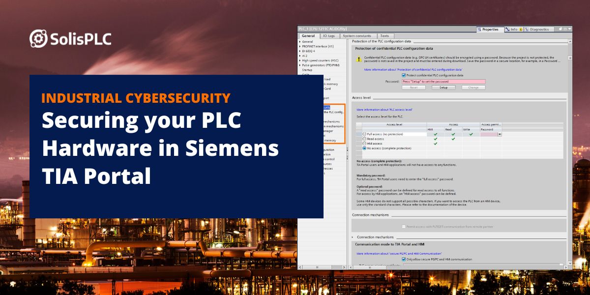 Securing your PLC Hardware in Siemens TIA Portal