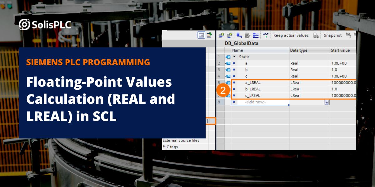 Floating-Point Value Calculation (REAL and LREAL) in SCL