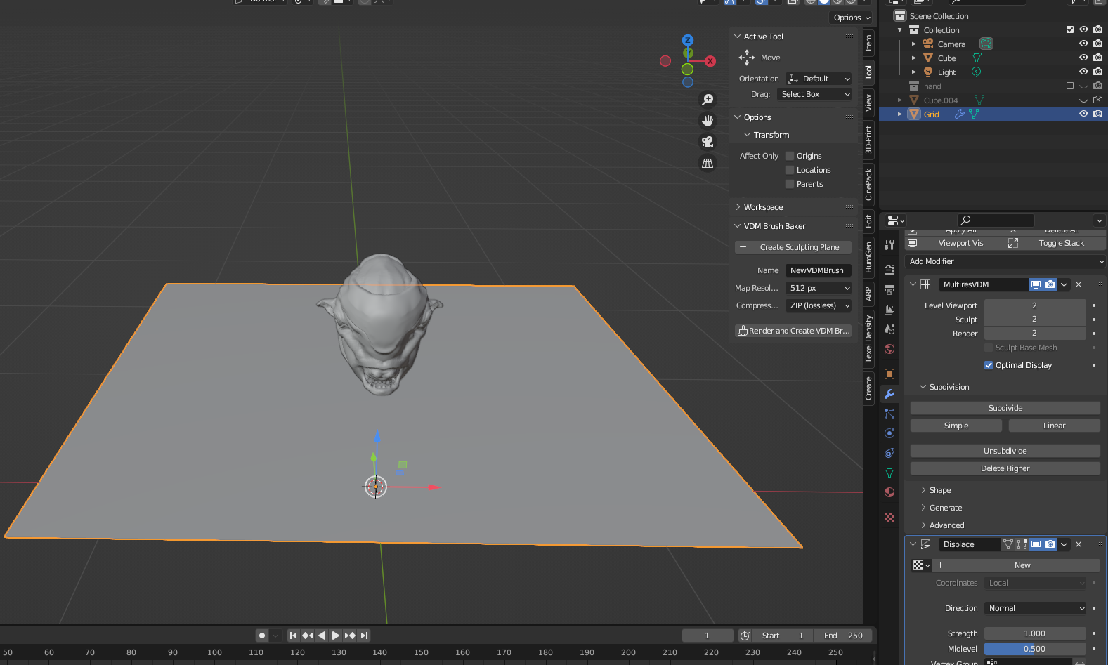How to efficiently sculpt with Blender VDM brushes