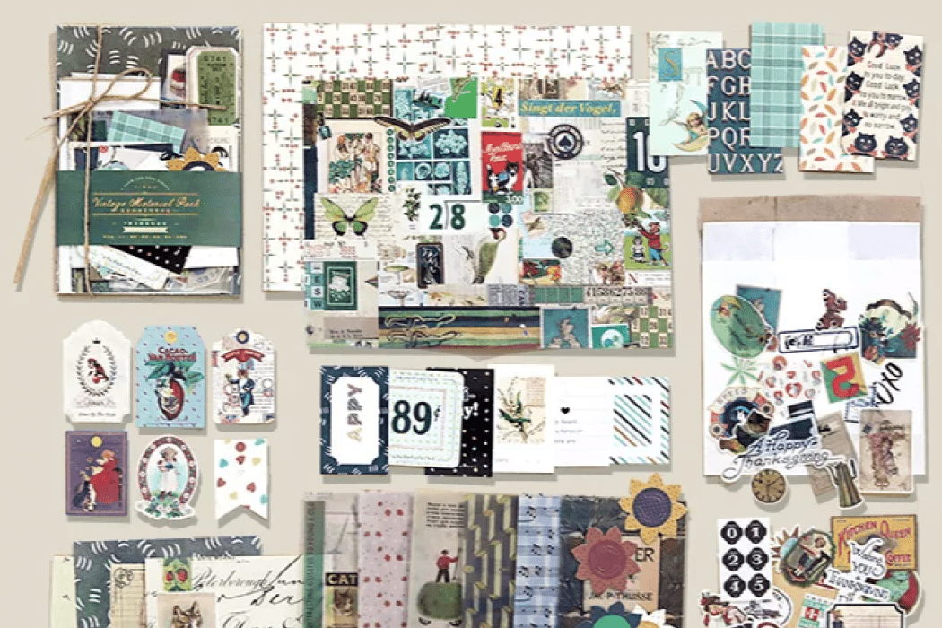 Vintage Stickers verde