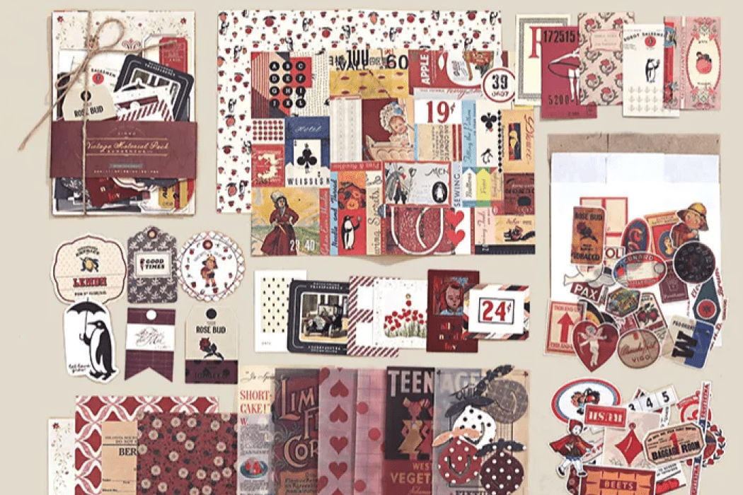 Vintage Stickers rojo