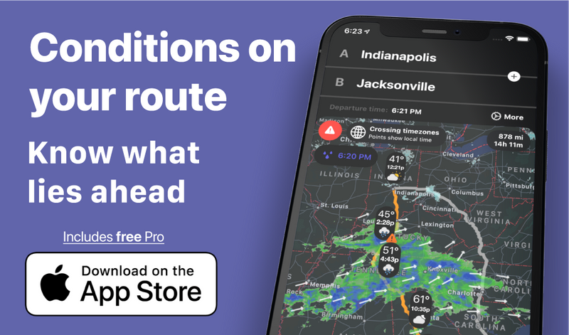 Weather on the Way - A Premium Weather App for Traveling
