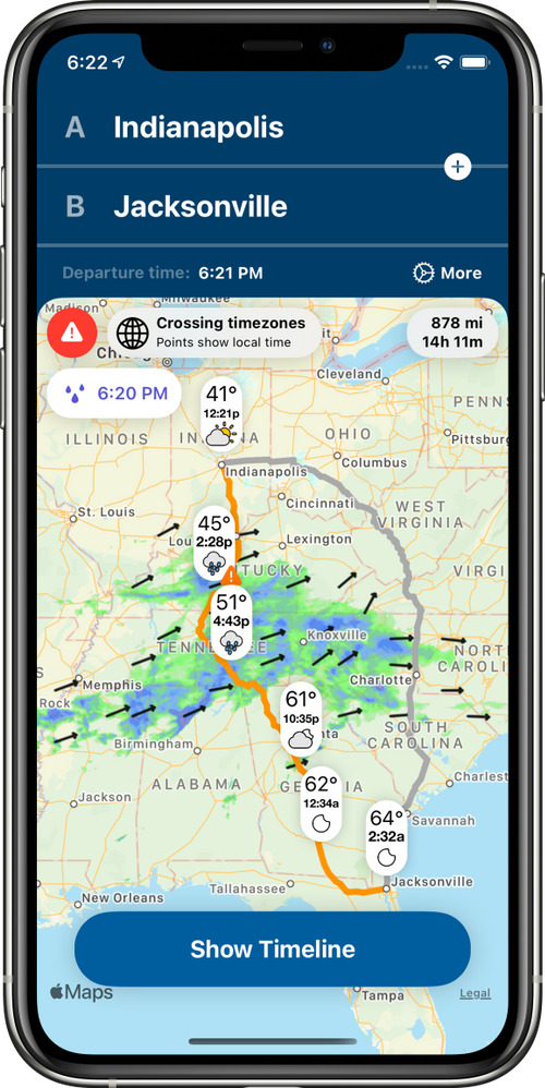 Weather on the Way - Forecast and Conditions on Route