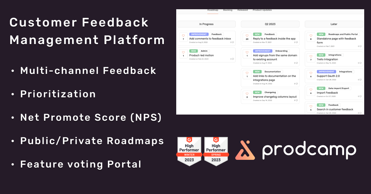 ProdCamp - Customer Feedback Platform