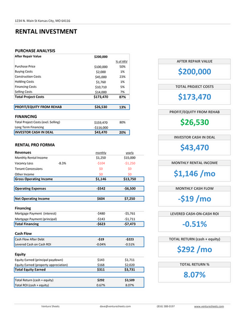 House Flipping Spreadsheet Software [Free Download]