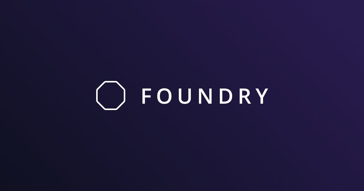 Foundry The Fastest Way To Build Backend