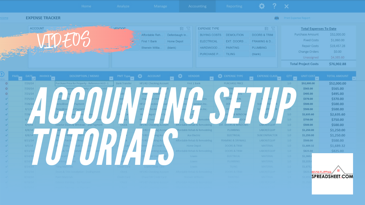 Accounting Setup Tutorials