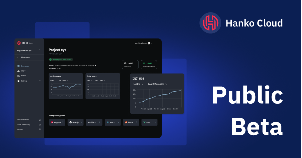 Hanko Cloud is now in Public Beta – Build your passkey login today!