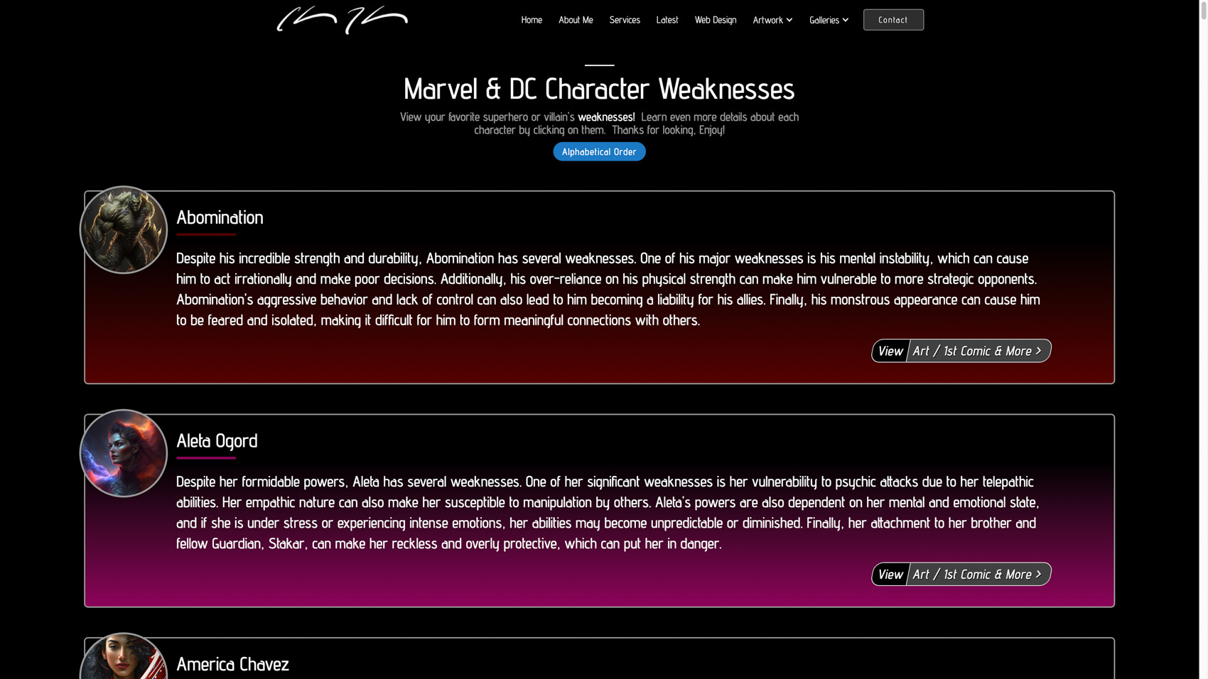 Marvel & DC Character Weaknesses