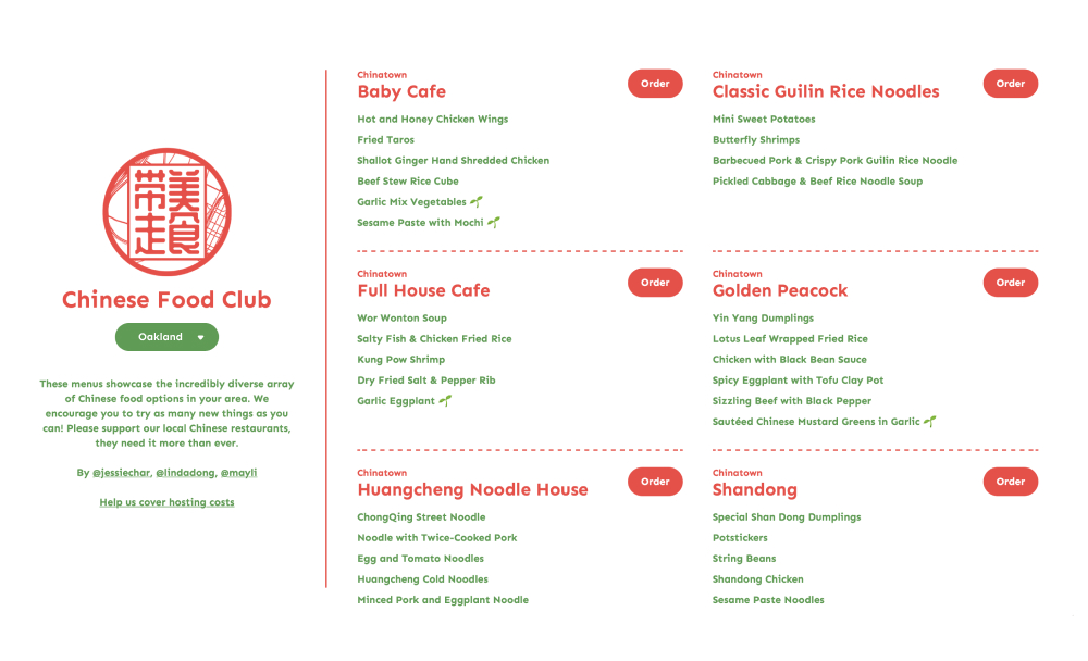 Chinese Food Club – Oakland