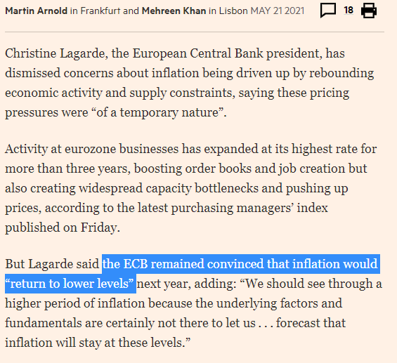 Trading Club Temporary Inflation vs Permanent Process