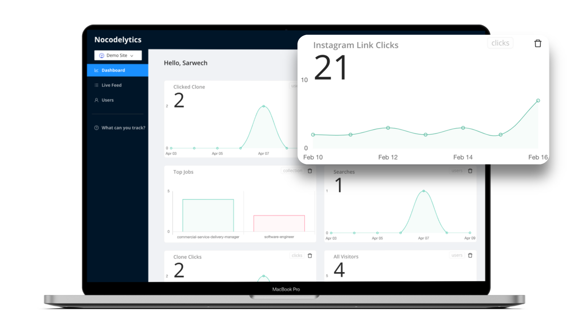 Track link clicks In Webflow - Nocodelytics