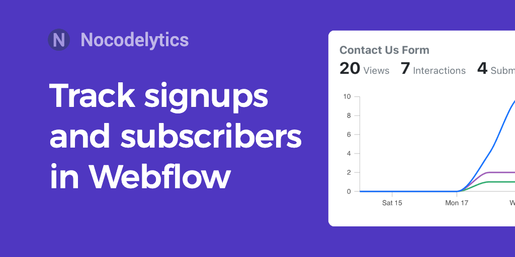 How to easily track subscribers and signups in Webflow - Nocodelytics