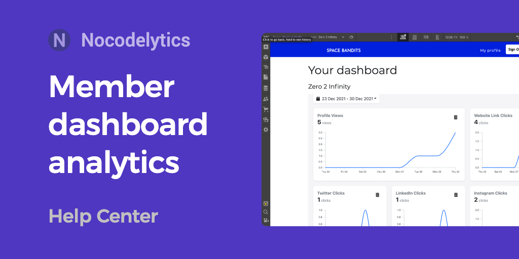Member dashboard analytics - Nocodelytics Help Center