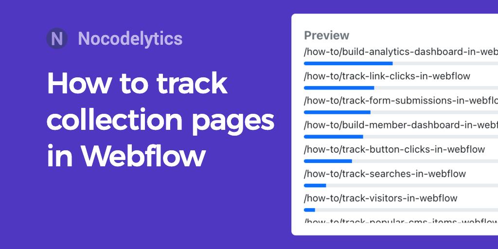 Track popular CMS Pages in Webflow - Nocodelytics