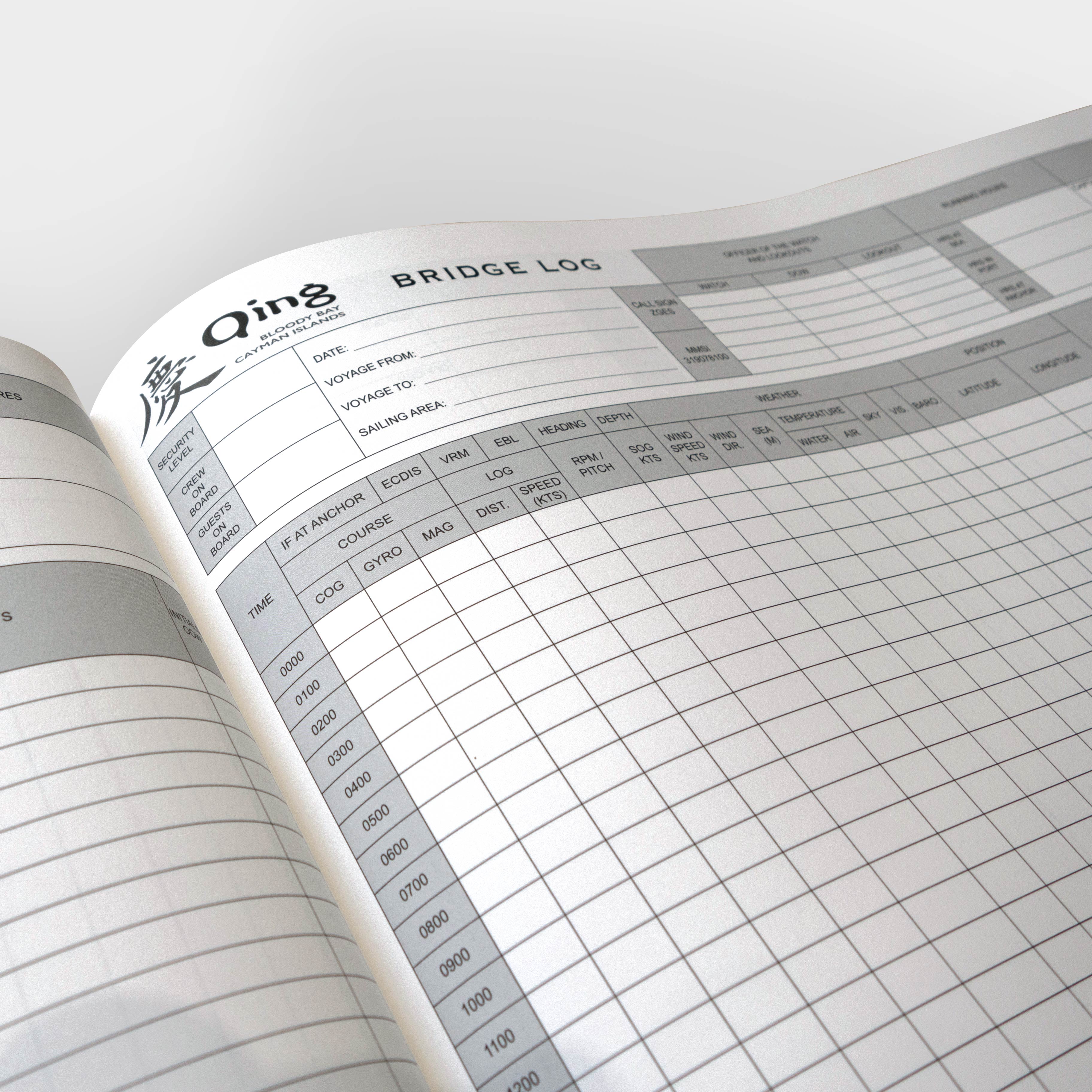 Bespoke Logo, Branding & Bridge Logbooks for Superyachts