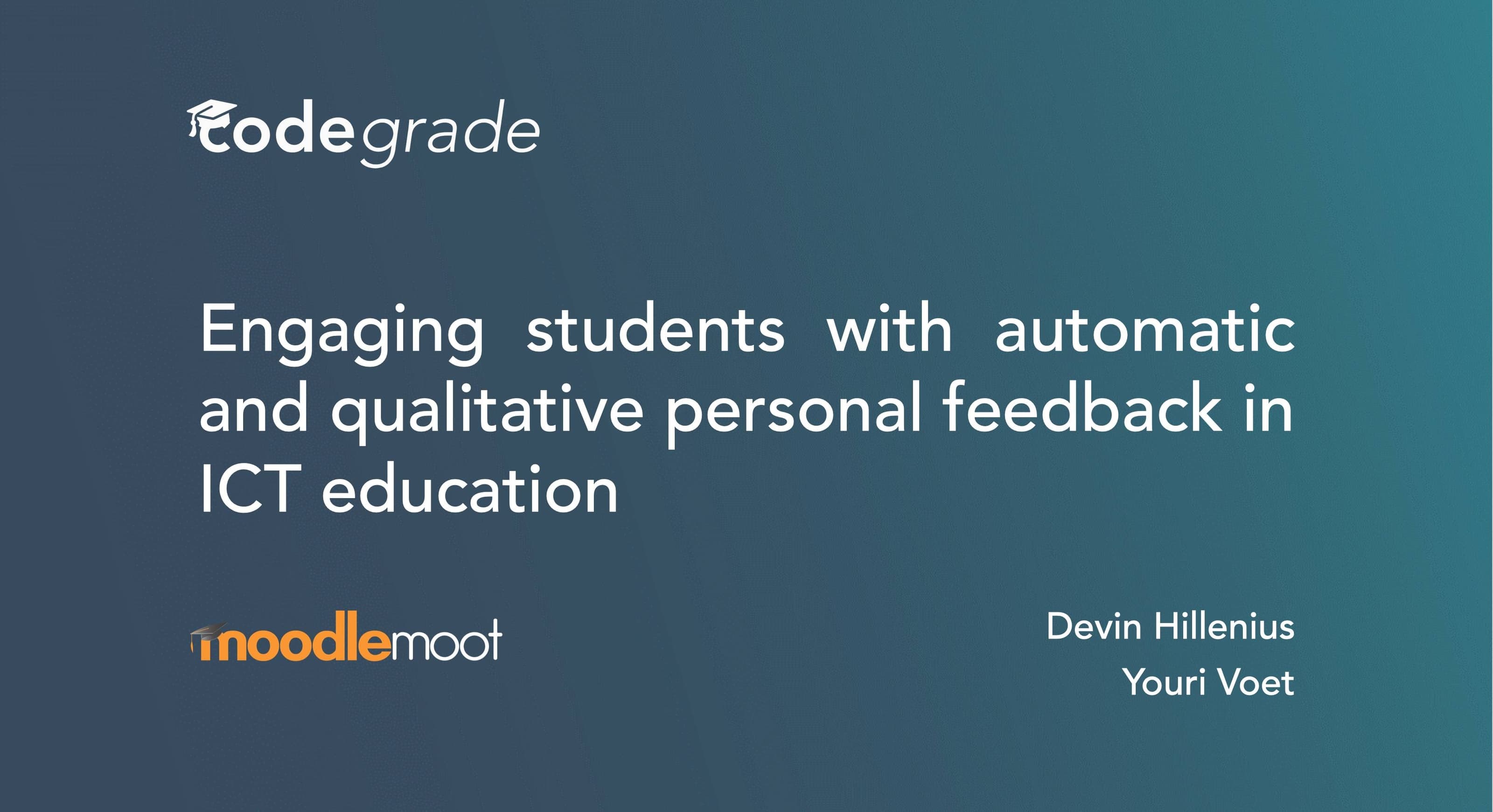 Talks - Engaging students with automatic and qualitative personal feedback in ICT education ...