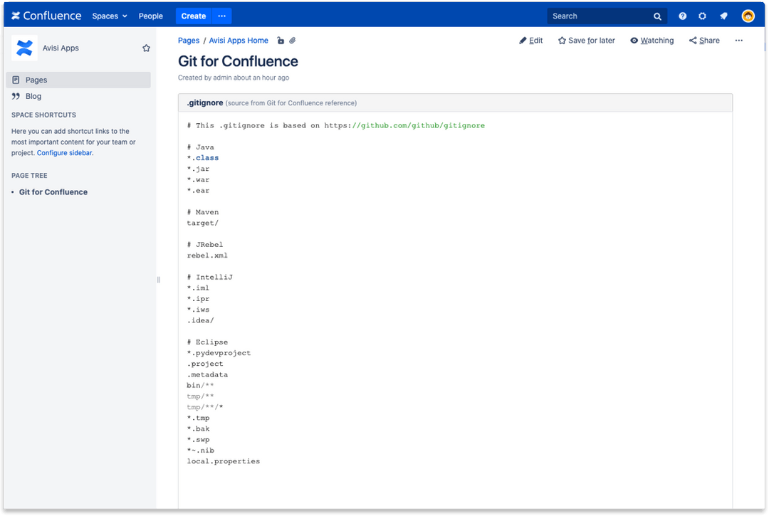 Git for Confluence