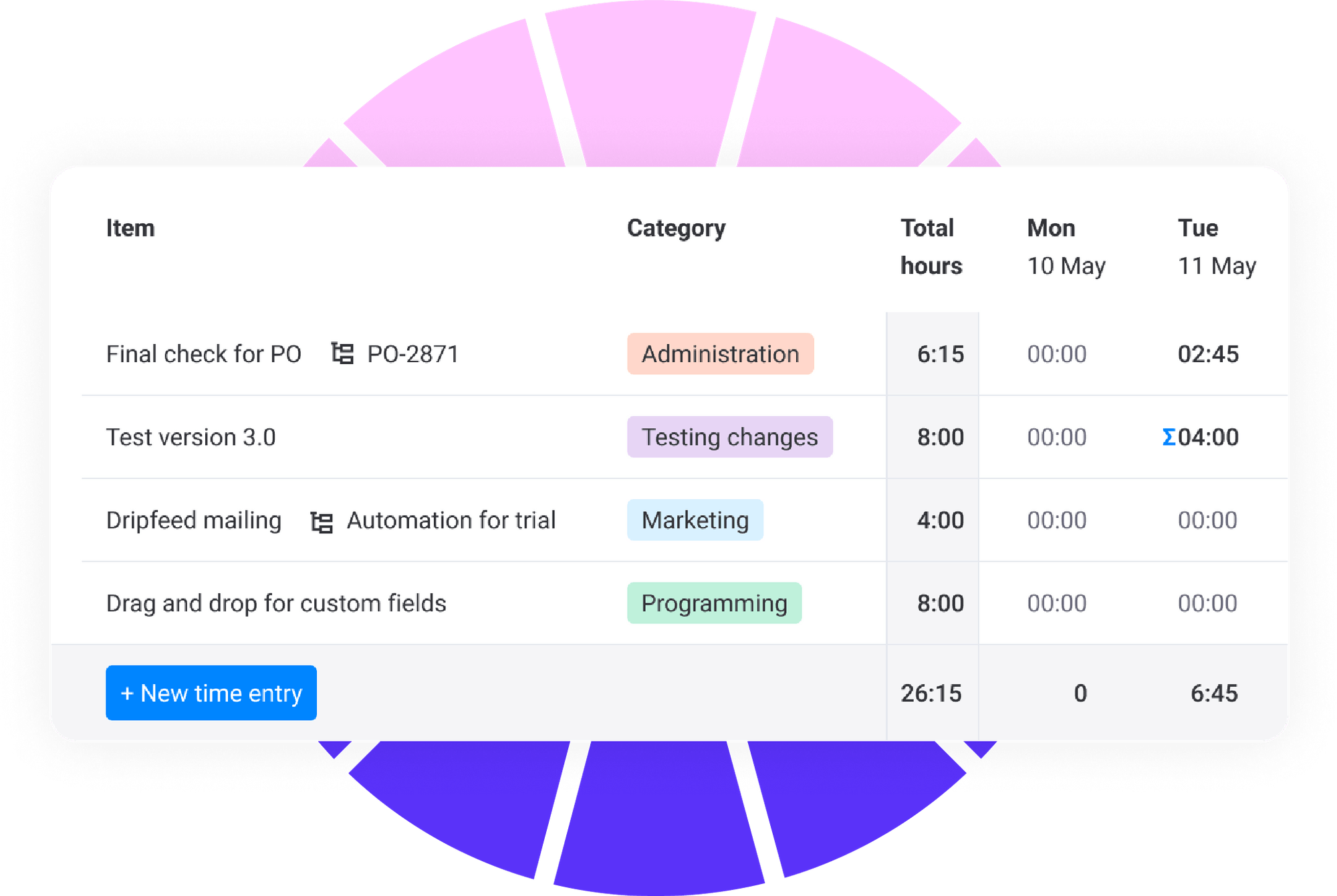 Tracket | flexible time-tracking solution for monday.com