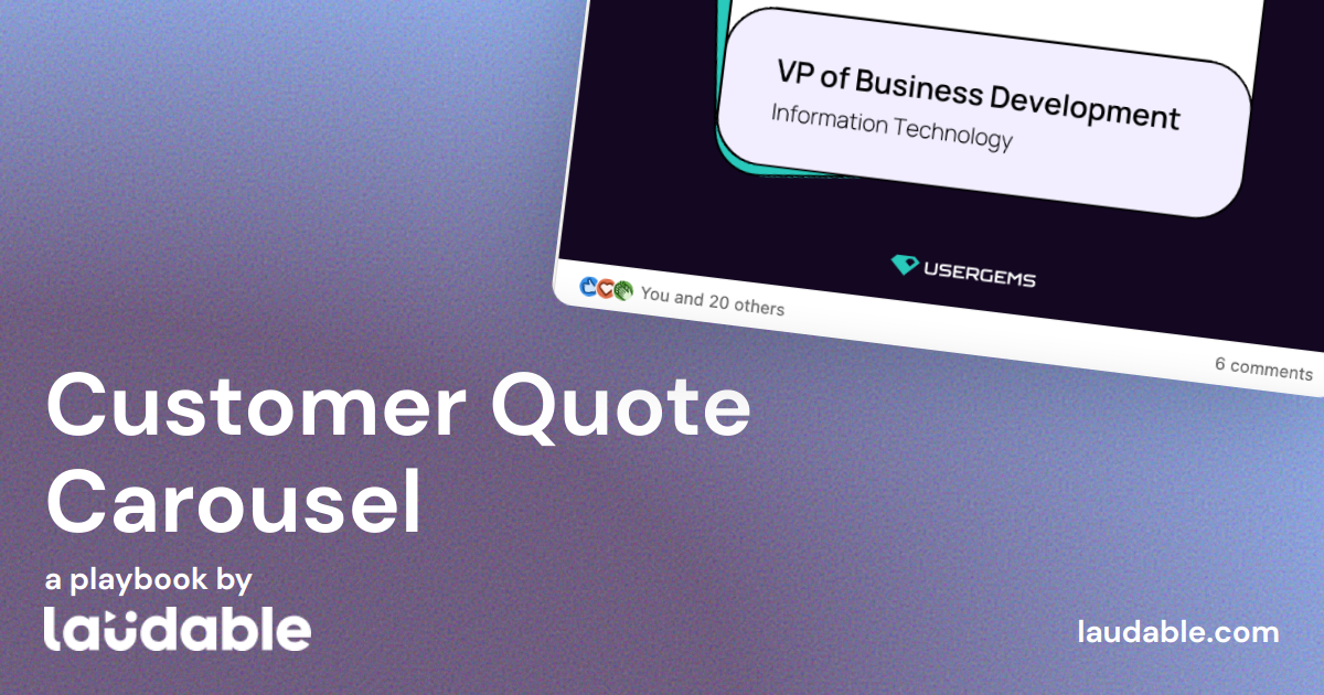 Laudable Playbook: Customer Quote LI Carousel